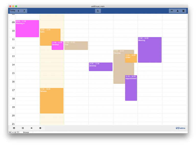 FileMaker Go でカレンダー機能を実装してみた | フルーデンス
